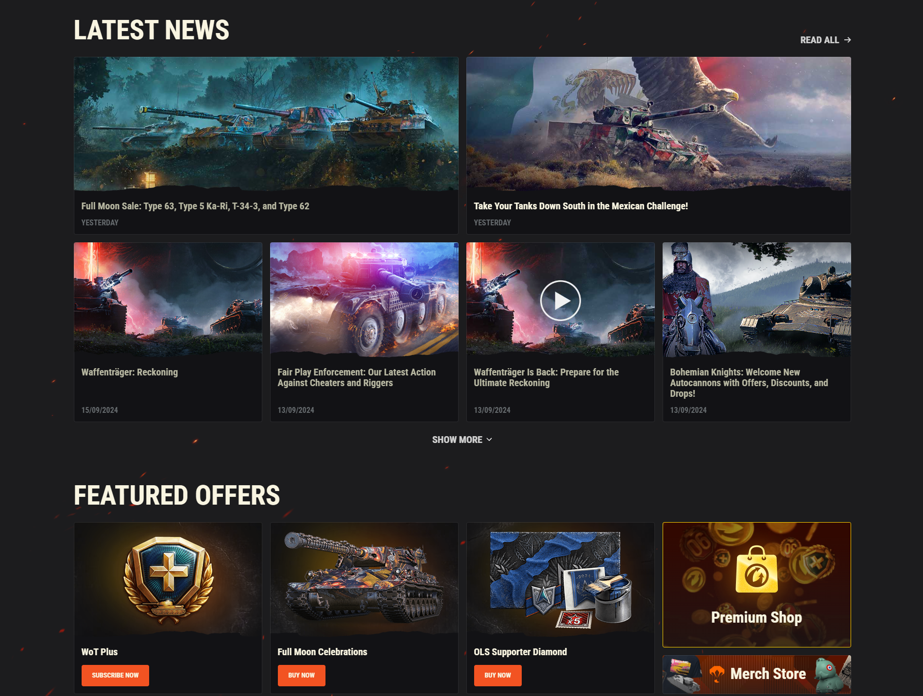 Updated Design of the Official World of Tanks Portal - The Armored Patrol