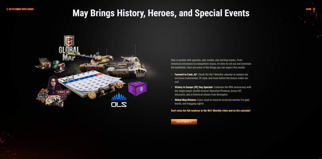 WoT: May Brings History, Heroes, and Special Events - The Armored Patrol